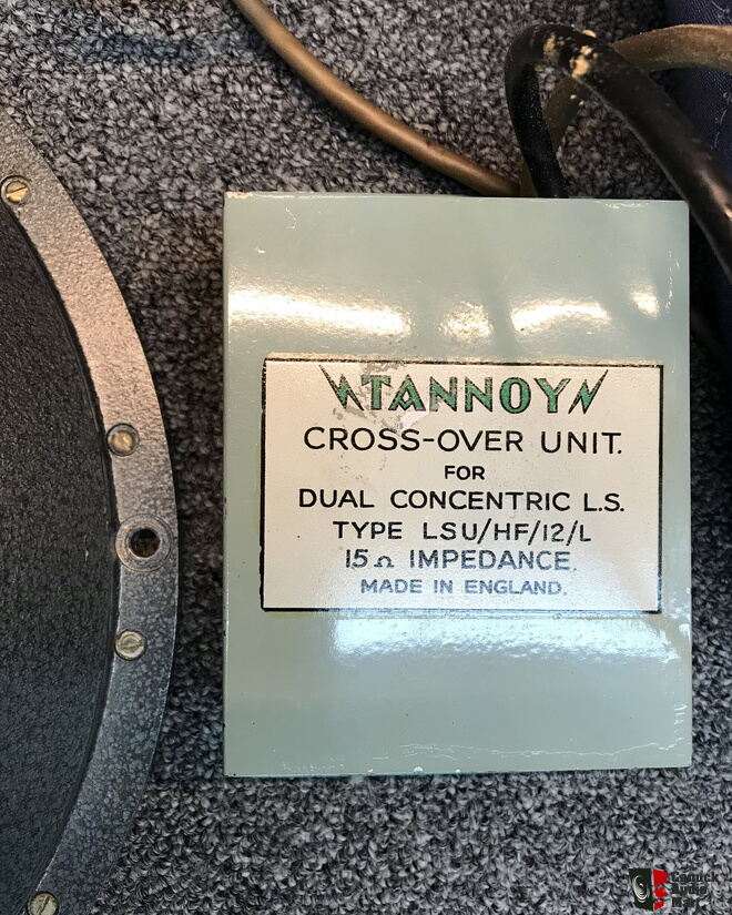 One Vintage Tannoy 12" Monitor Red LSU/HF/12-L with Tannoy Crossover ...