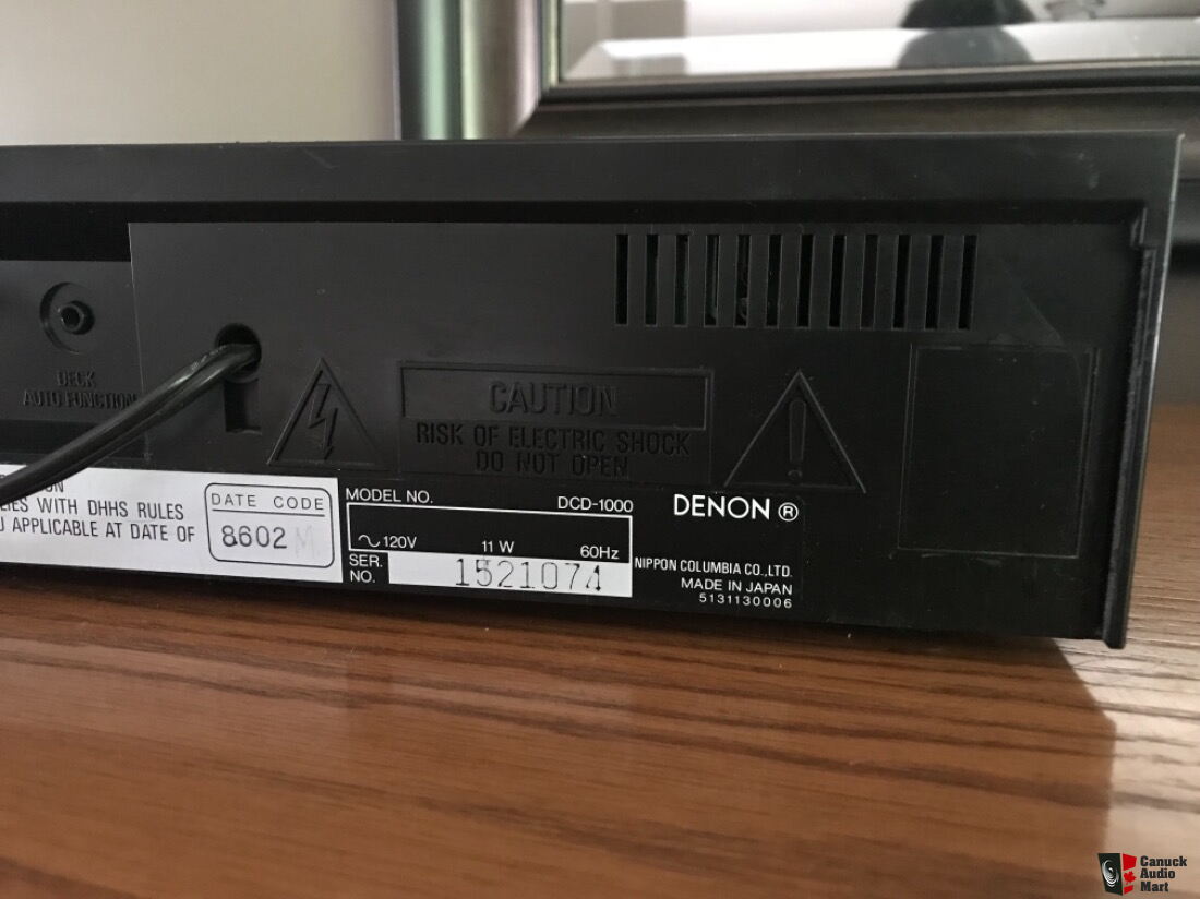 1986 Denon DCD-1000 Single Small CD player Japan Build Works A1 Photo ...