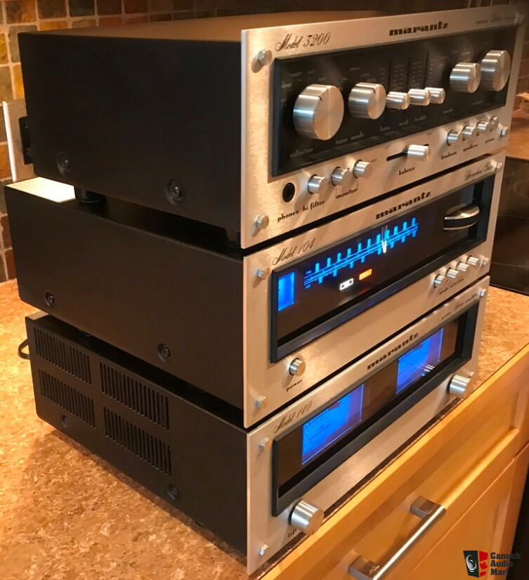 Marantz Model 140 Amplifier,Model 3200 Pre Amp and Model 104 Tuner ...