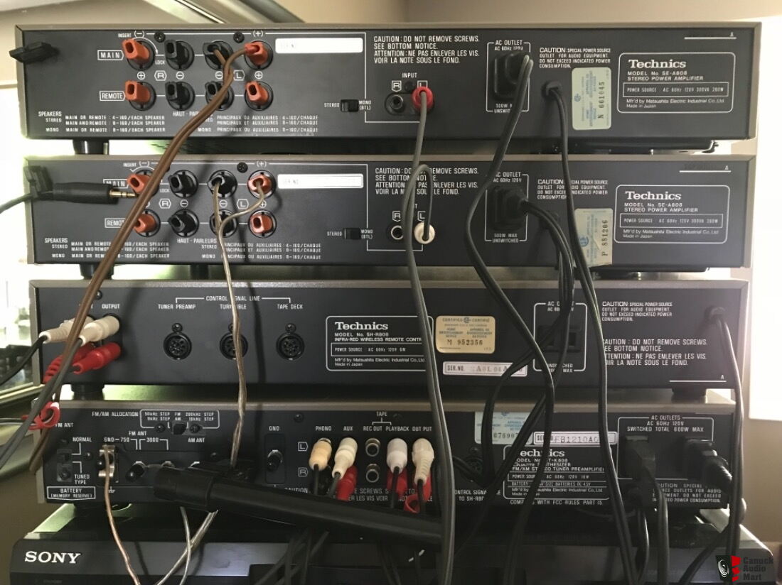 1980 Technics SE-A808 2x Power Amplifier 40 Watts per channel pre-amp ...