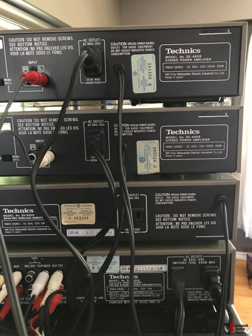 1980 Technics SE-A808 2x Power Amplifier 40 Watts per channel pre-amp ...