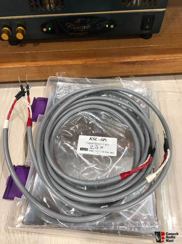 RARE: Original Kondo KSL-SPc Audio Note copper speaker cables 2.5m pair ...