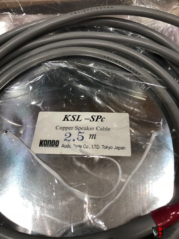 RARE: Original Kondo KSL-SPc Audio Note copper speaker cables 2.5m pair ...