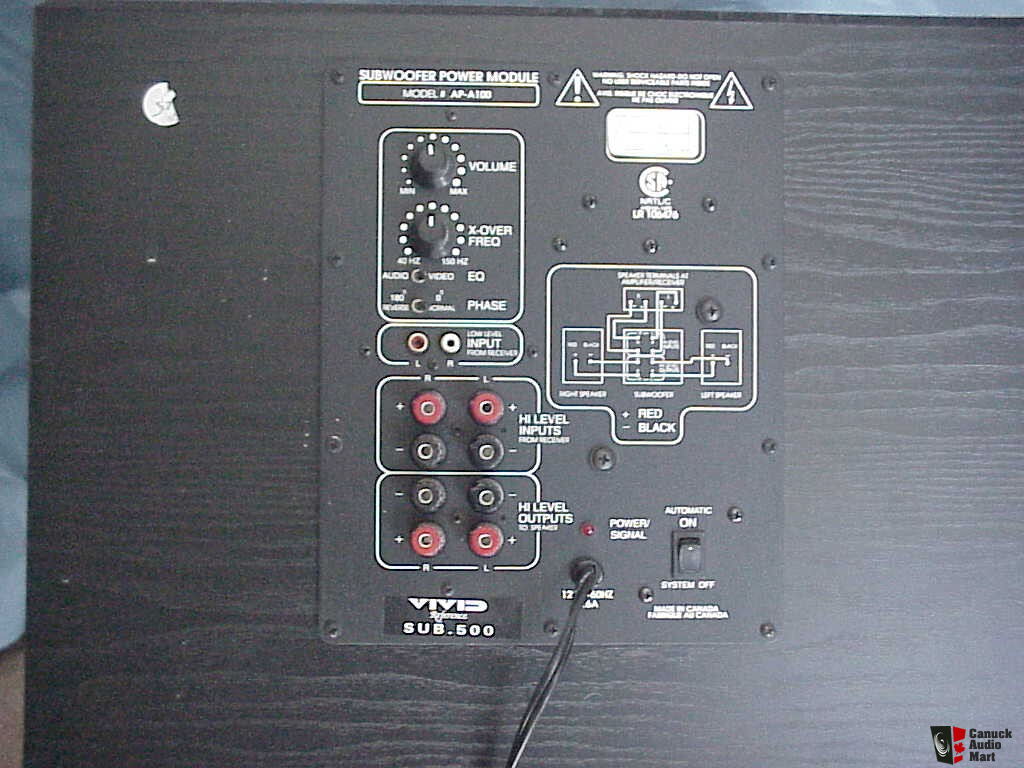 Vivid Active Subwoofer, Speaker, Model AP-A100 - $115.00 Photo #192737 ...