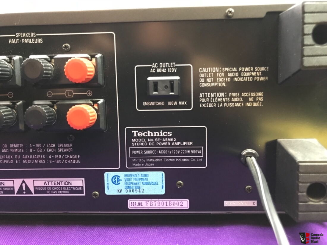 Technics SE A5 MK 2 Amplifier Photo #1929181 - Canuck Audio Mart