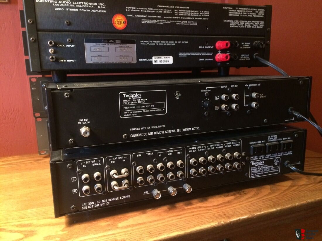 Vintage SAE power amp, Technics pre-amp, Technics tuner Photo #1930549 ...