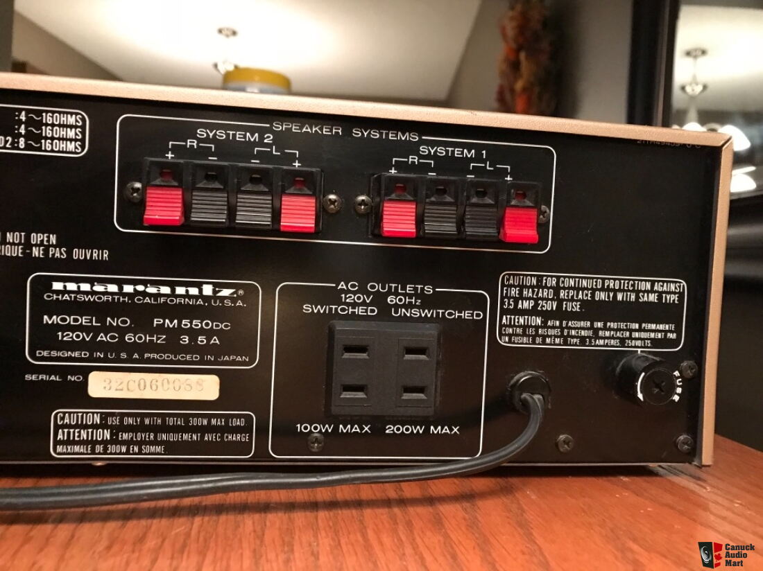 1982 Marantz PM550DC 18lb Power Amp 65 WPC not perfect read Photo ...