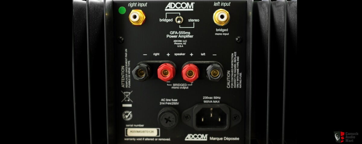 Adcom GFA-555ms Stereo power amplifier with Bridged Mode - new in box ...