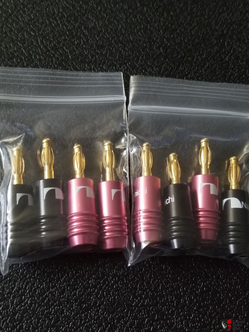 8pcs Nakamichi Banana Plugs Delux Colored