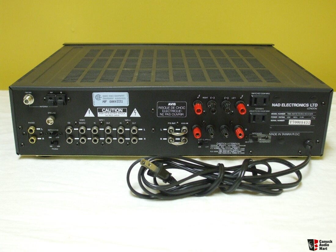 NAD 7000 Monitor Series AM FM Stereo Receiver With Remote Photo NAD 7000 Monitor Series AM FM Stereo Receiver With Remote Photo