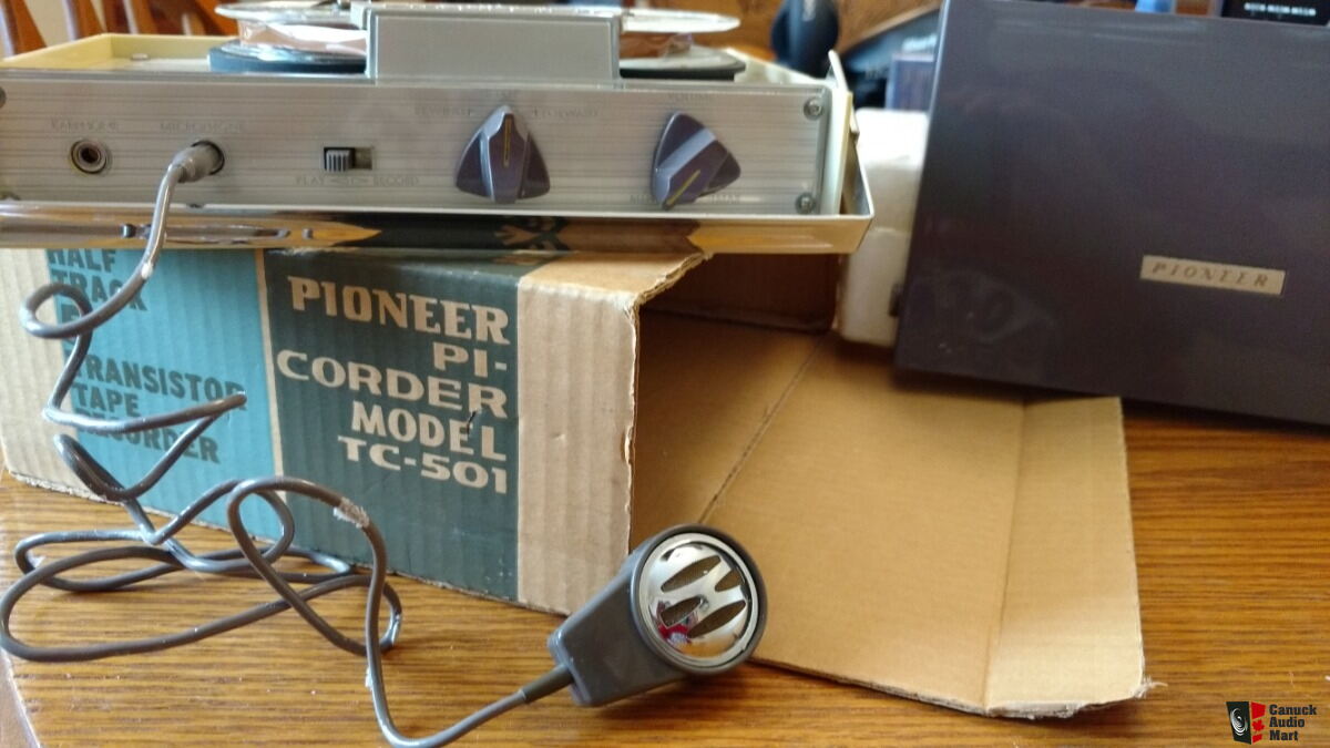 Pioneer # TC-501 portable reel to reel tape deck with microphone ...