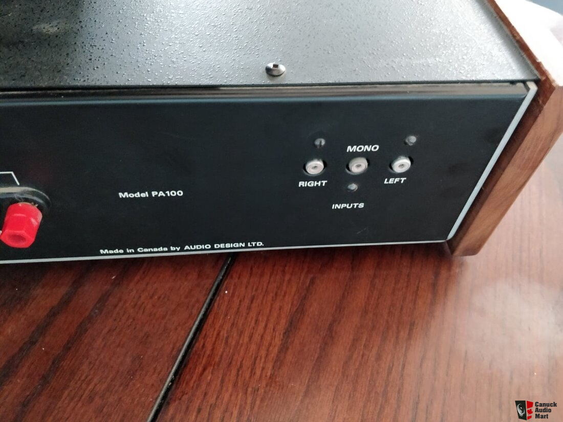 Audio Design PA100 Power amplifier Made in Canada Photo #1997017 ...