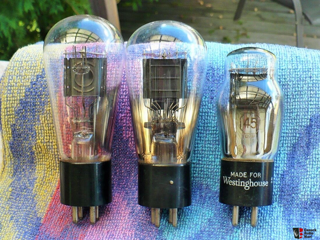 2 Vintage 245 Globe Output Tubes and 1 45 Output Tube 1930s era Photo ...