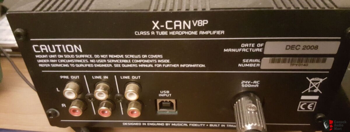 Musical Fidelity X-CAN V8P Tube Headphone Amplifier with upgraded tubes ...