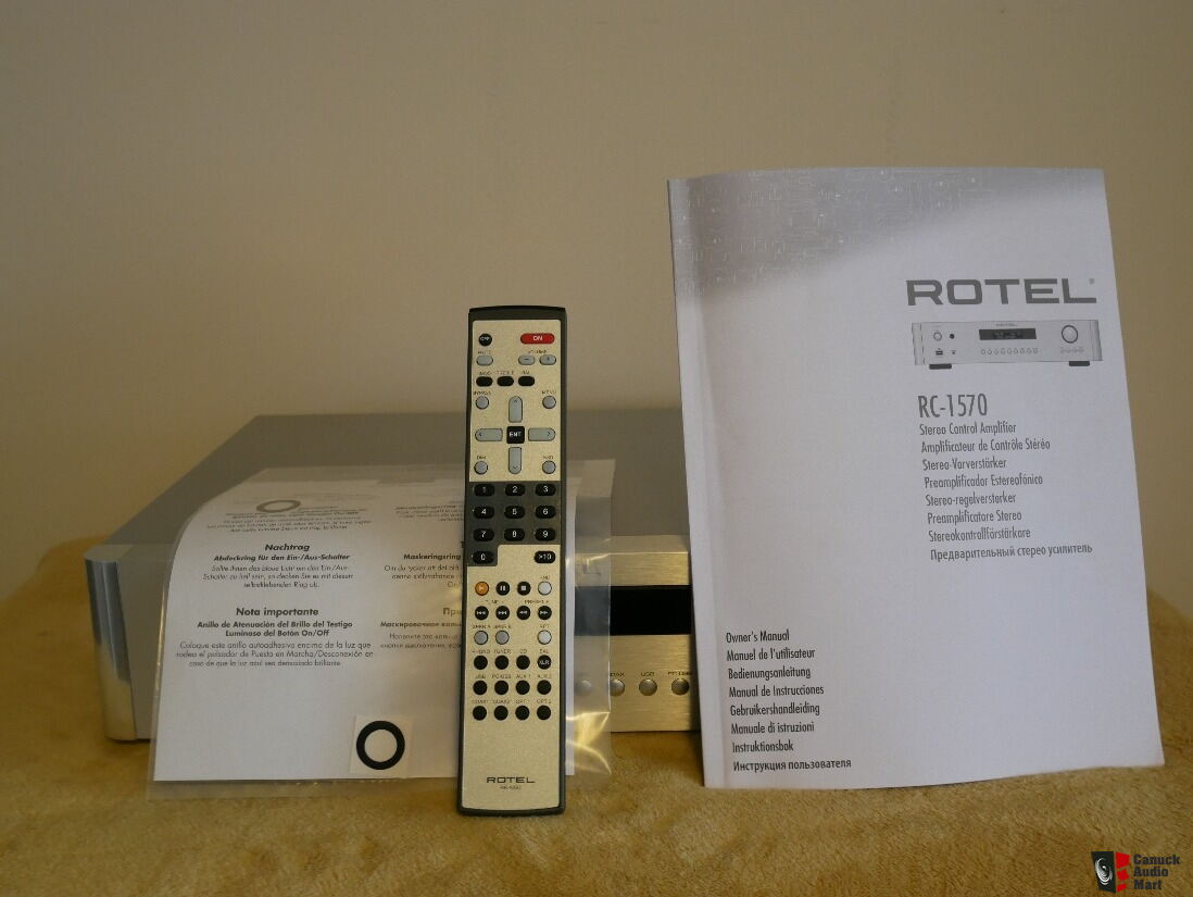 Rotel RC-1570 pre-amp in silver with phono stage (PENDING) Photo ...