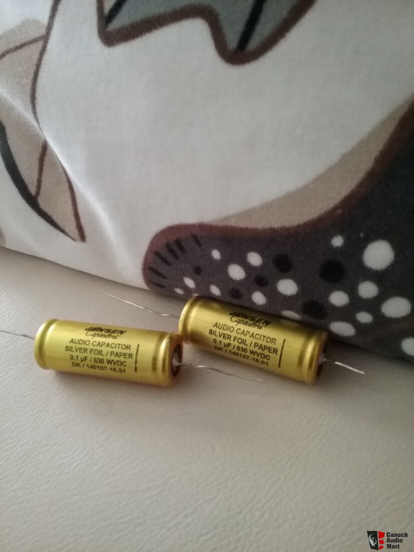 Jensen Silver foil / Paper 0.1uF/630 WVDC CAPACITOR - 2 PCS For Sale ...