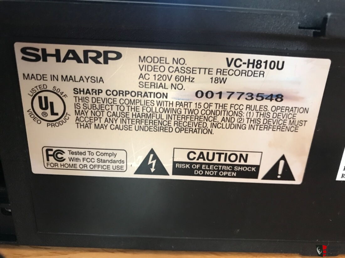 SHARP VCR Model VC-H810 with original remote. Works perfectly Photo ...
