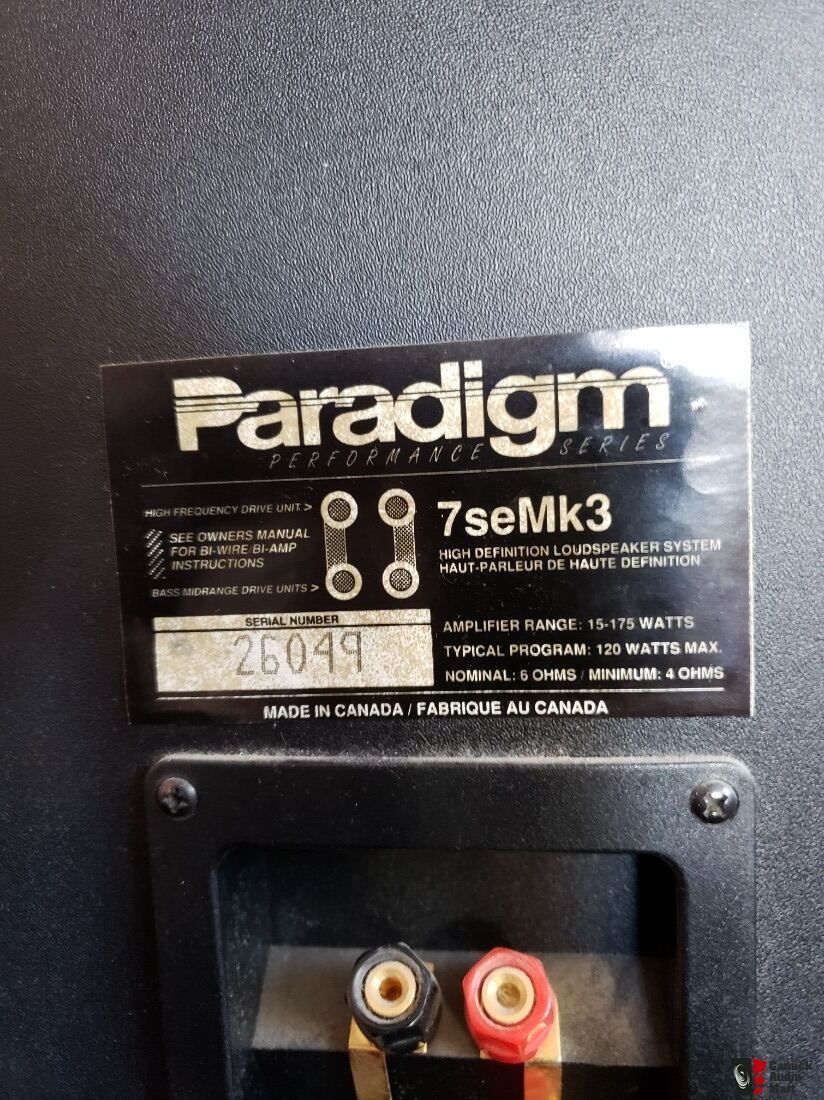 Paradigm 7seMk3 Photo #2030130 - UK Audio Mart