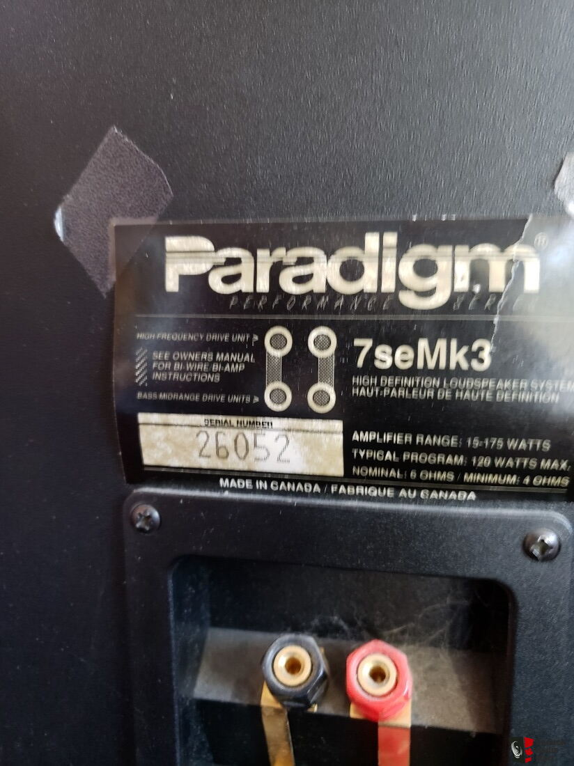 Paradigm 7seMk3 Photo #2030130 - UK Audio Mart
