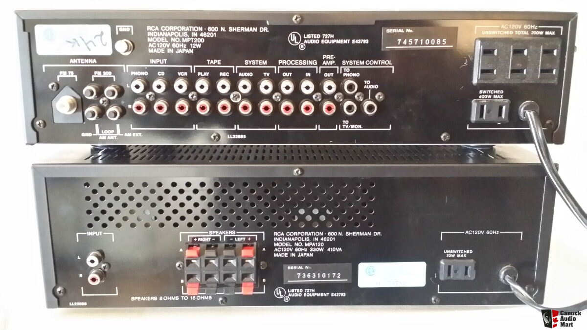 RCA DIMENSIA Power Amp Pre Amp Built by Hitachi Photo #2032729 - US ...