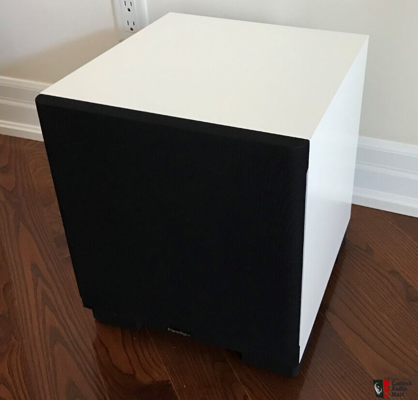 Excellent Paradigm Monitor sub 12 in custom white Photo #2043742 ...