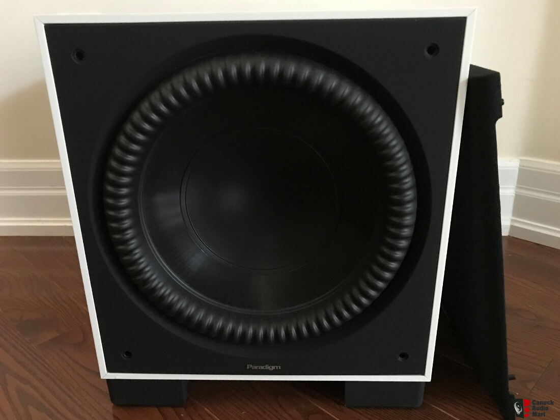 Excellent Paradigm Monitor sub 12 in custom white Photo #2043742 ...