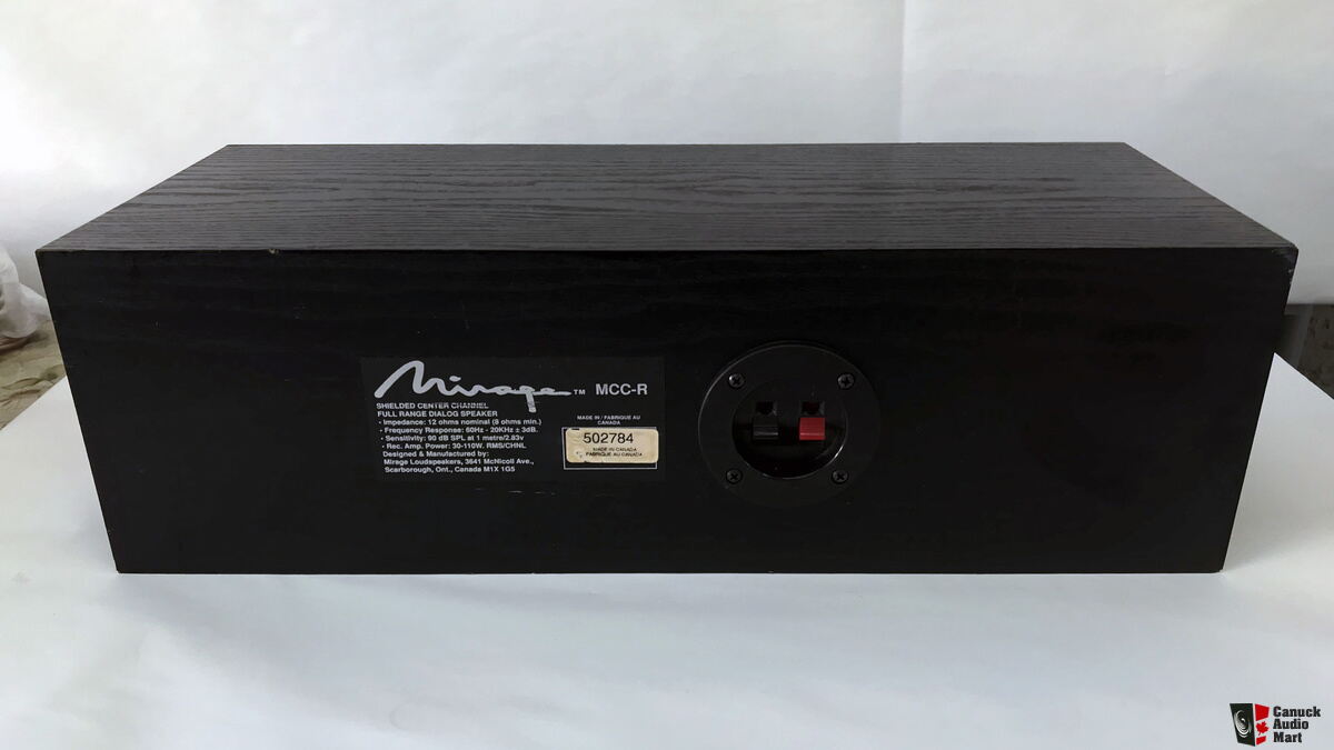 Center Channel Speaker from Mirage MCC-R Shielded Full Range Photo ...