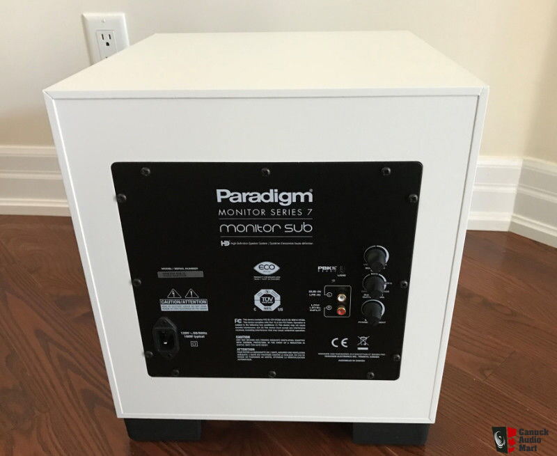 Excellent Paradigm Monitor sub 12 in white Photo #2065052 - UK Audio Mart