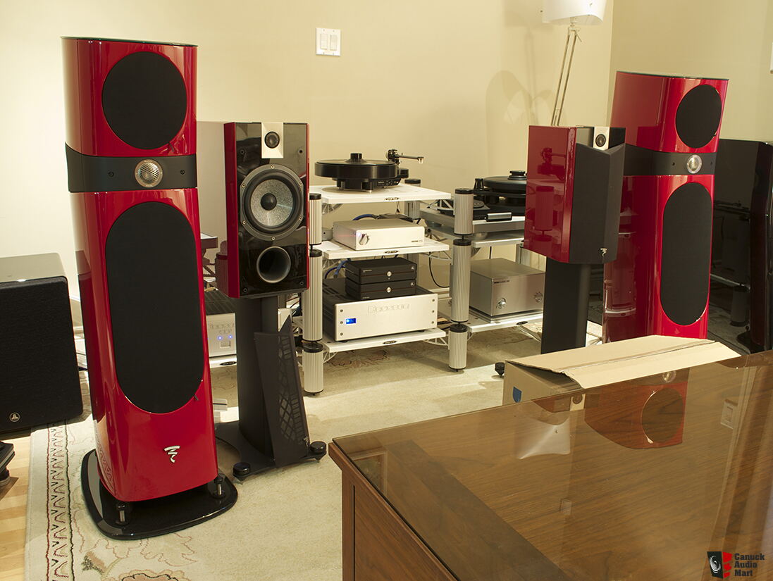 Focal Chorus V 807W Monitors in Gloss Red Dealer Ad - Canuck Audio Mart