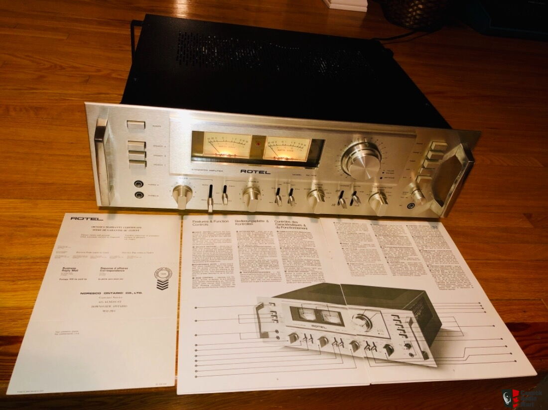 Refurbished 1977 Rotel RA-1412 48 lbs Integrated Amplifier Japan tank ...