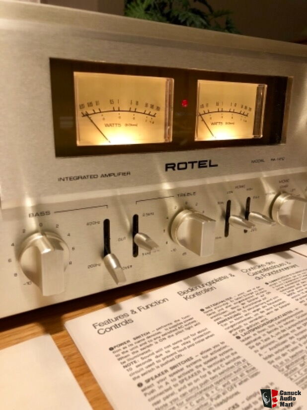 Refurbished 1977 Rotel RA-1412 48 lbs Integrated Amplifier Japan tank ...
