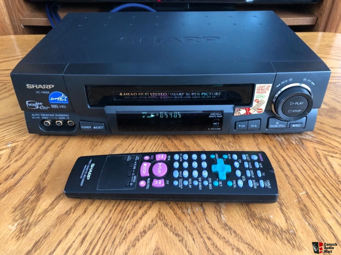 SHARP VC H988U 4 Head Hi Fi Stereo Video Cassette Recorder VCR VHS SHARP VC H988U 4 Head Hi Fi Stereo Video Cassette Recorder VCR VHS