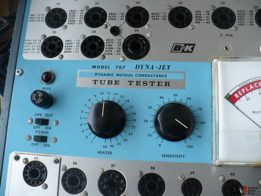 B&K 707 Mutual Conductance Tube Tester Serviced and Clean Bill Of ...