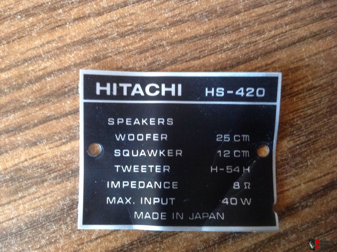 Hitachi HS-420 Photo #2133210 - Canuck Audio Mart