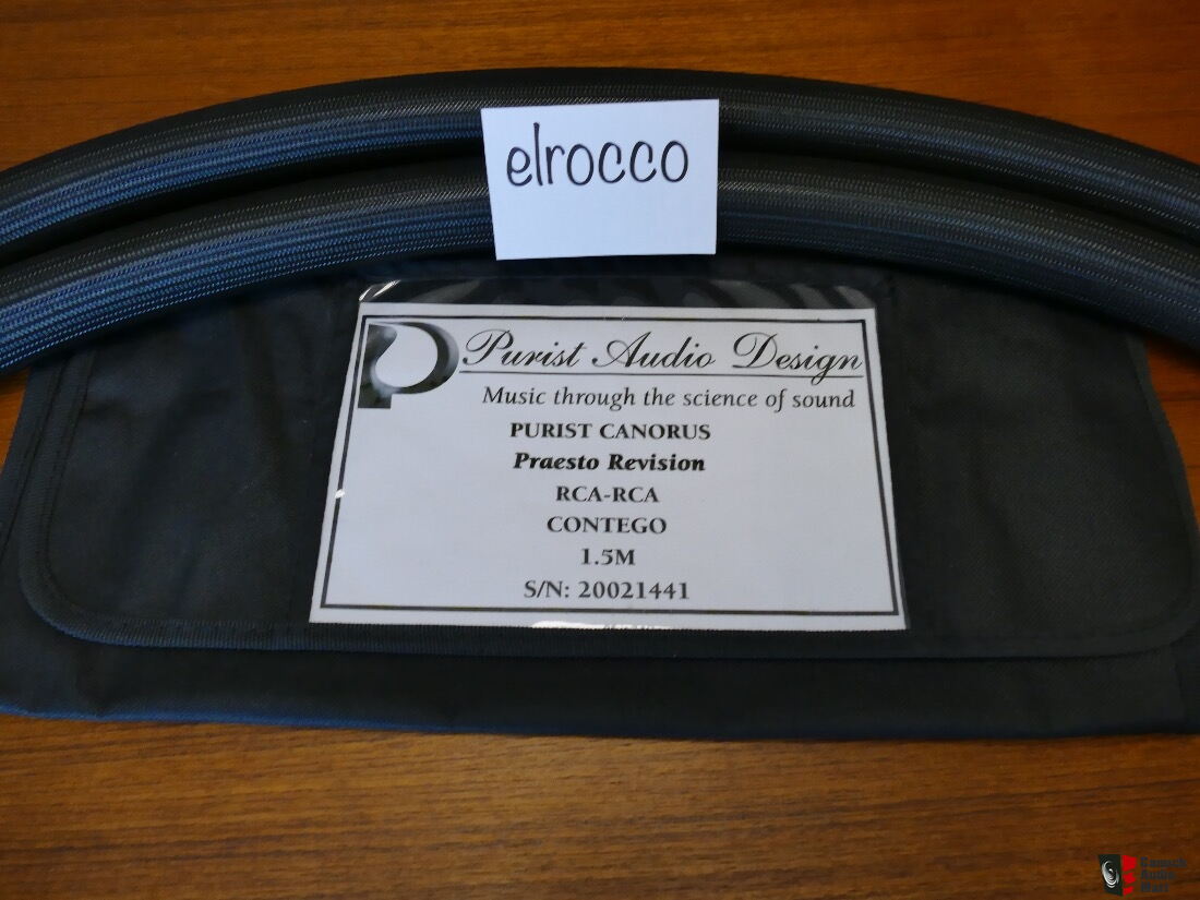 Purist Audio Design, Canorus, Praesto Revision, Contego, 72 inches RCA ...