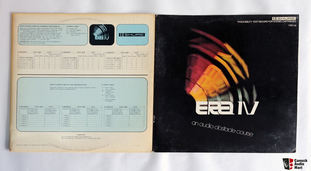 Shure ERA IV (TTR-115) and various Test Records Photo #217492 - US ...