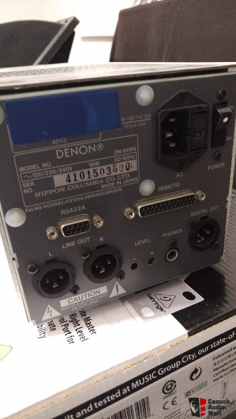 Denon DN-951FA Pro CD Player- Tested & Working. 2 CD Carts Included ...