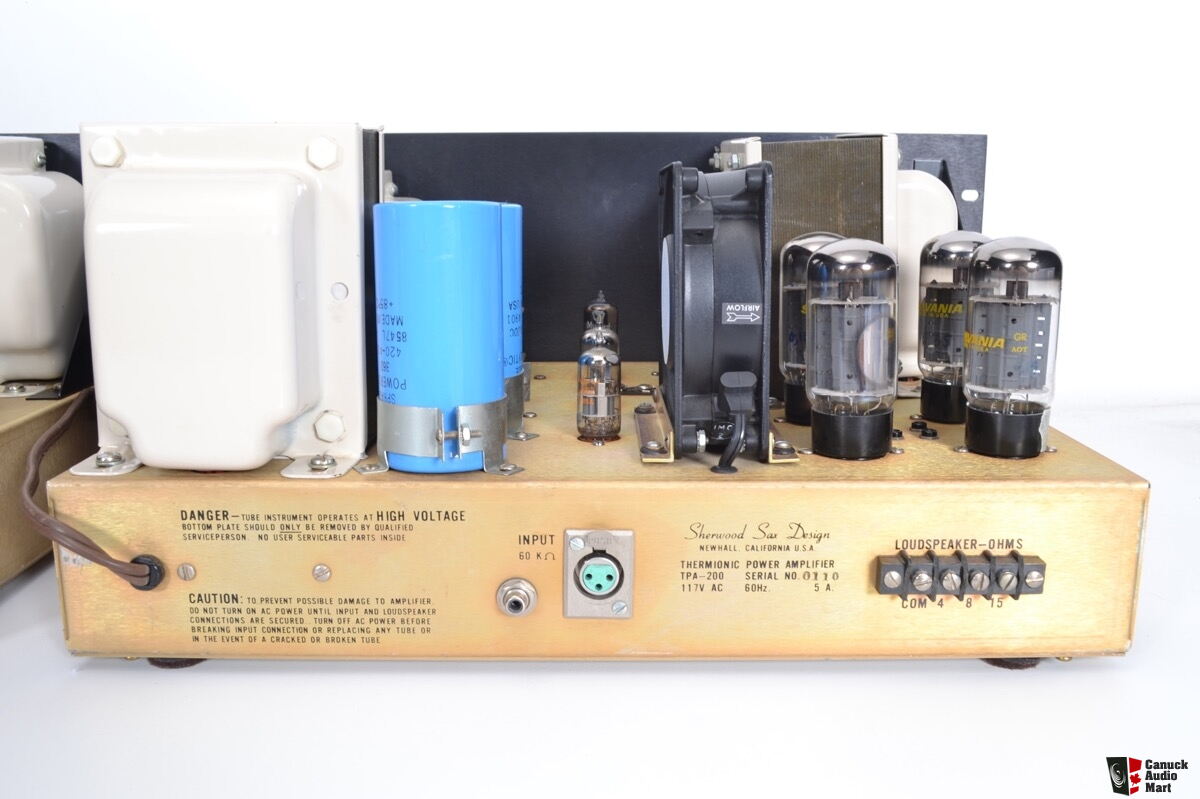Pair of Sherwood Sax Tube Monoblock Amplifiers - Thermionic 200.200 ...