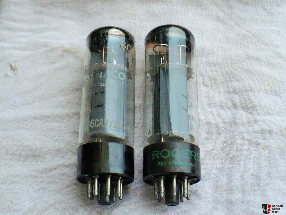 1 Vintage Pair Of Mullard EL34 Dual Halo Output Tubes Blackburn Tubes ...