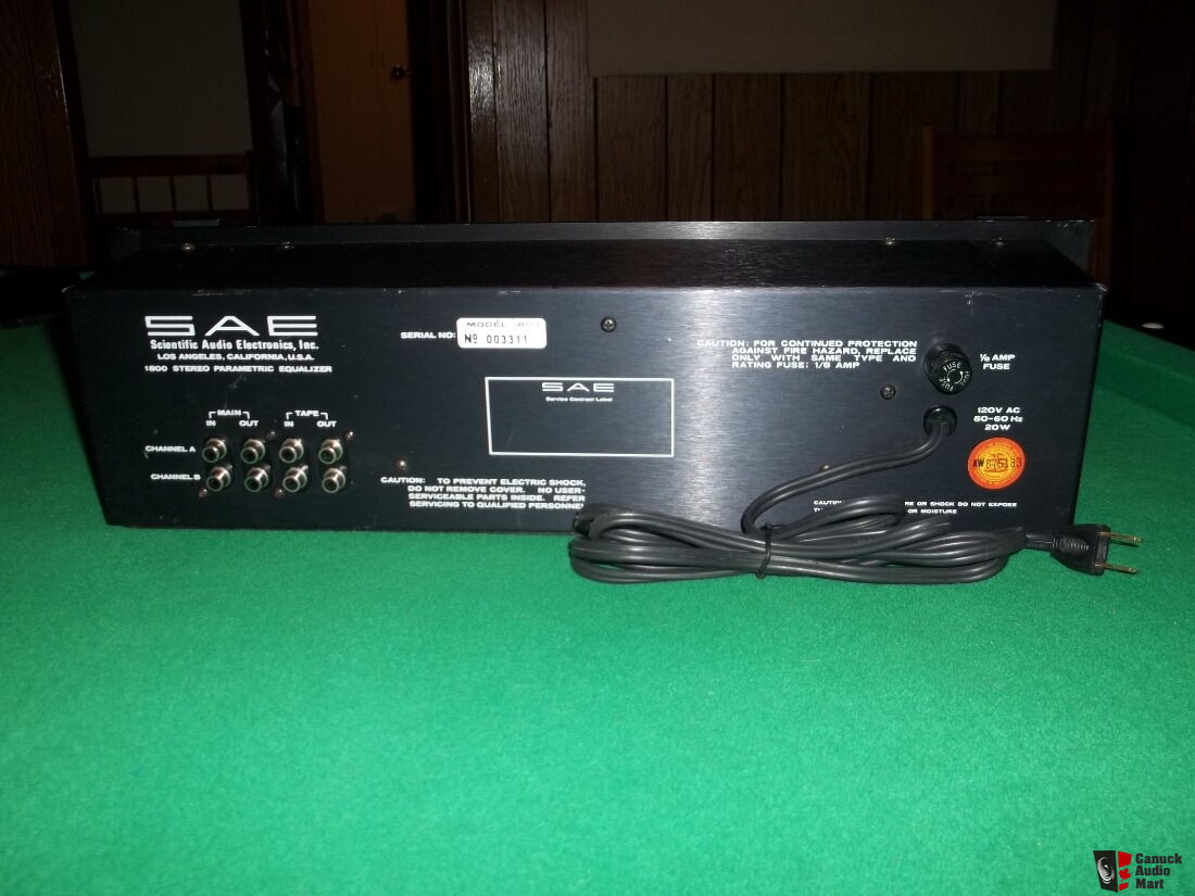 SAE 1800 parametric equalizer Photo #2238546 - US Audio Mart