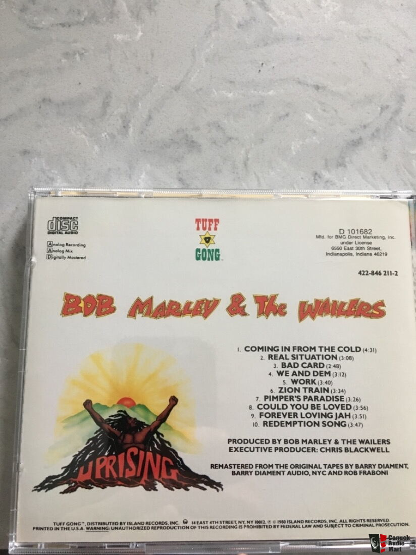 Bob Marley Uprising CD Barry Diament Mastering from original tapes ...