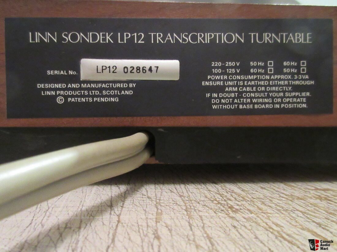 Linn Sondek LP12 Turntable Ittok Arm Linn T-Kable Interconnect Valhalla ...