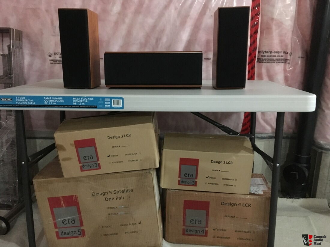 Era Design Speakers Left,Right,Center-Real Wood Cherry - $300 Firm For ...
