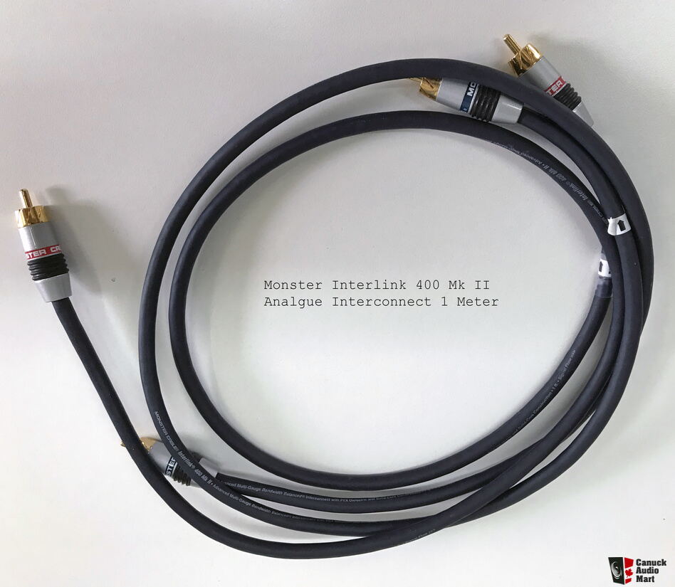 Monster Interlink 400 MK II Analogue Interconnect 1 Meter Photo ...