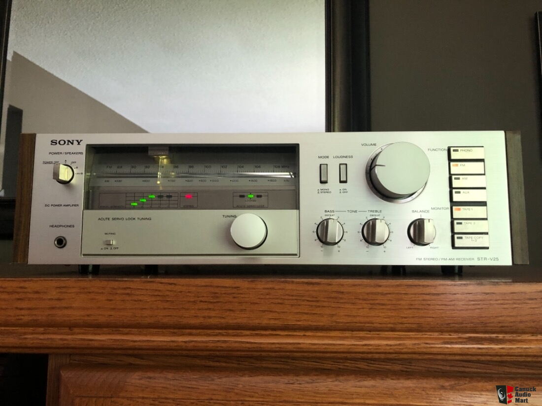 Serviced 1980 SONY STR-V25 featuring DC power amplifier and acute servo ...
