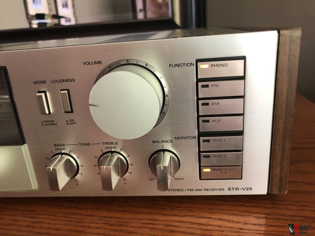 Serviced 1980 SONY STR-V25 featuring DC power amplifier and acute servo ...