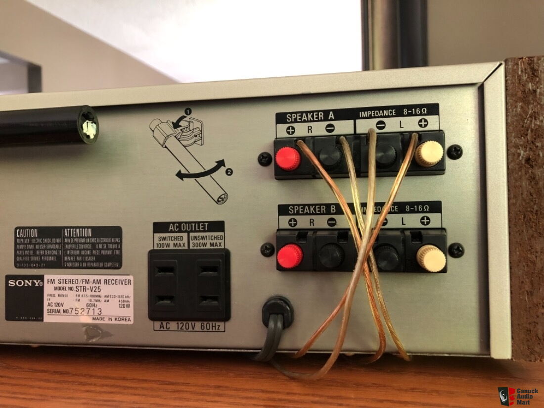 Serviced 1980 SONY STR-V25 featuring DC power amplifier and acute servo ...