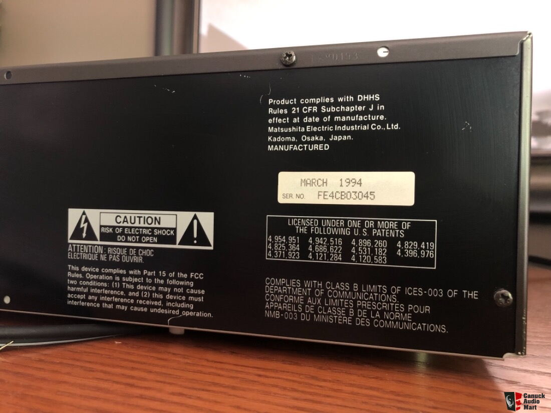1994 Technics SL-PD827 5 CD player changer MASH performance w/ original ...