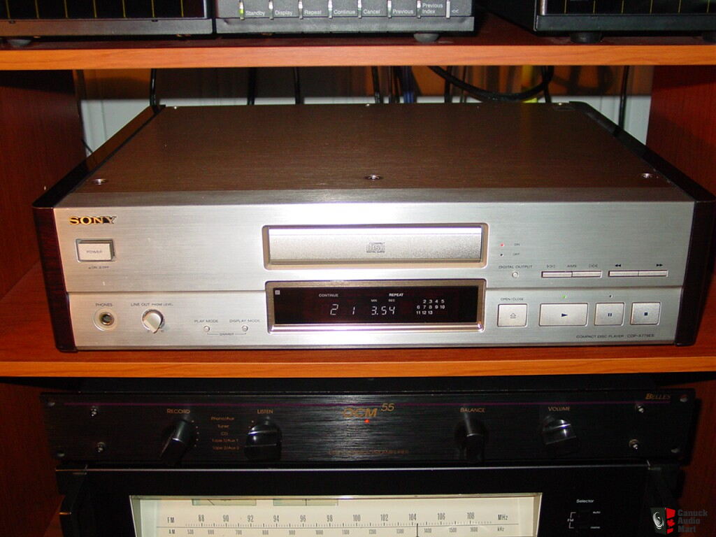 Legendary Sony CDP-X779ES in champagne with rosewood sides For Sale ...