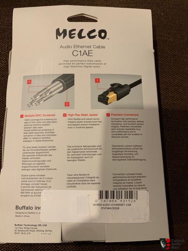 Melco C1 Cat 7 Ethernet Cable (1m) Photo #2313695 - US Audio Mart